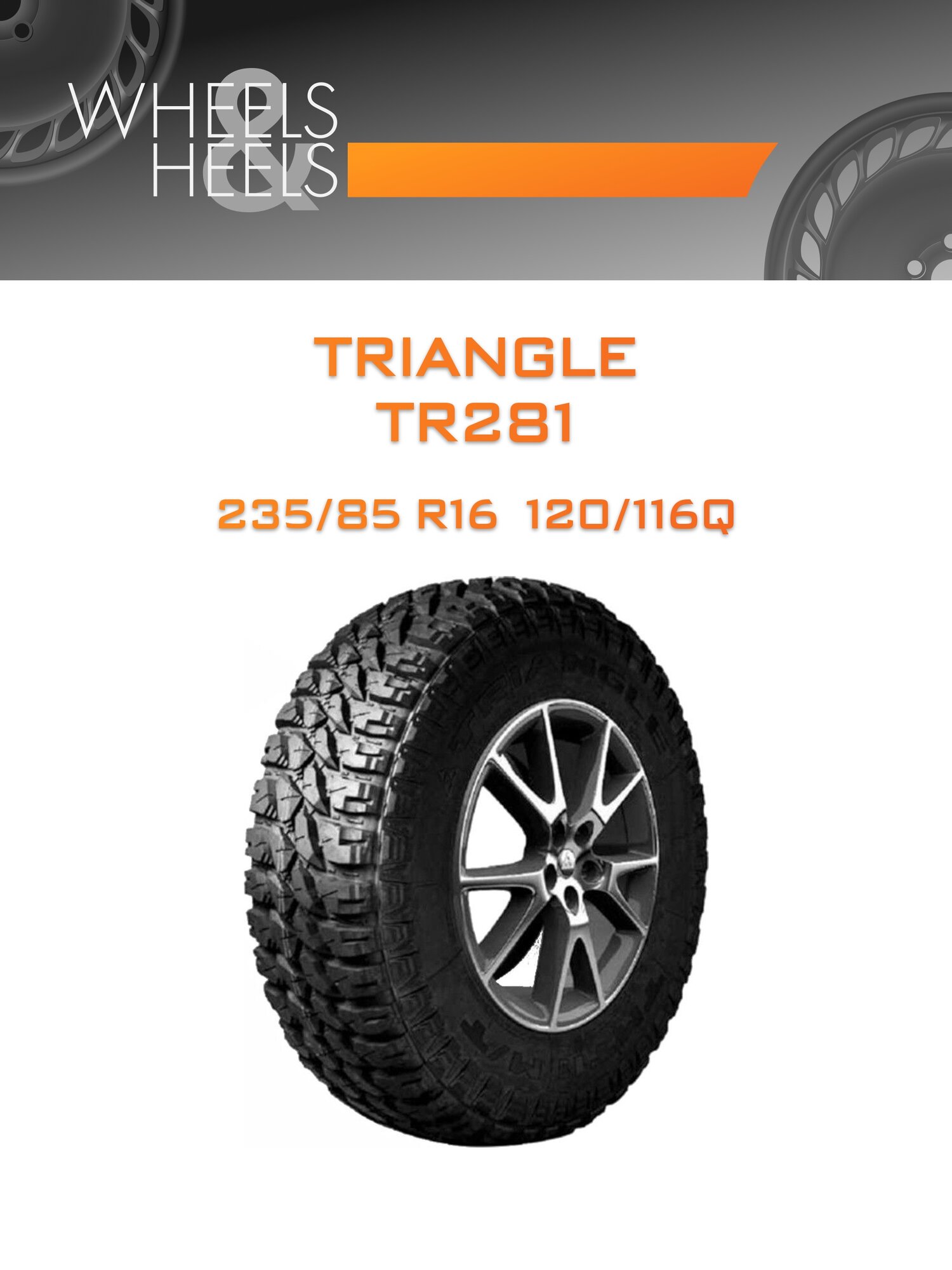 Шина автомобильная Triangle TR281 MT 235/85 R16 120/116Q SUMMER, летняя, универсальная