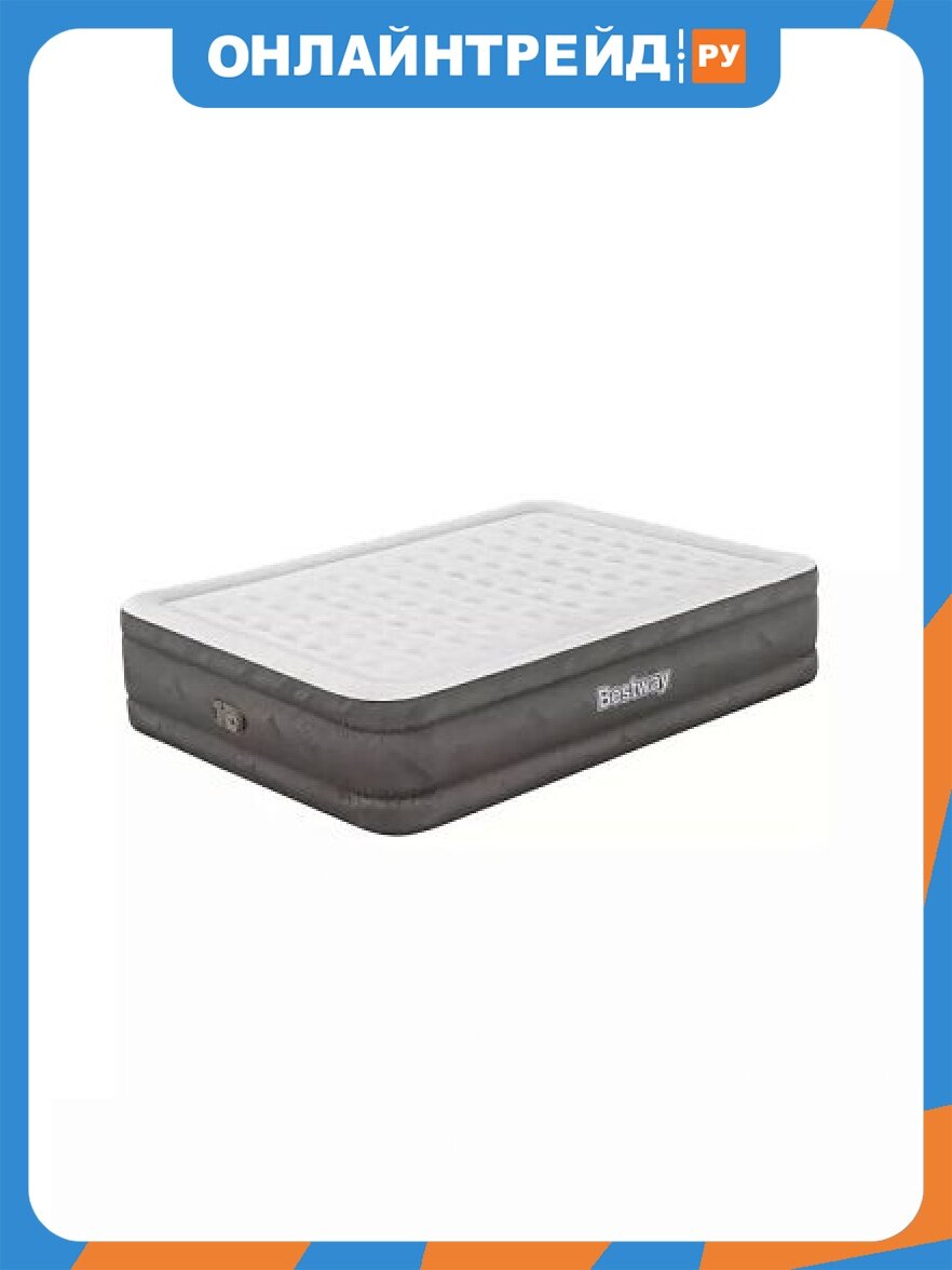 Кровать надувная Bestway 152х203х46см, встроенный насос 220В, до 300кг, 69050 BW