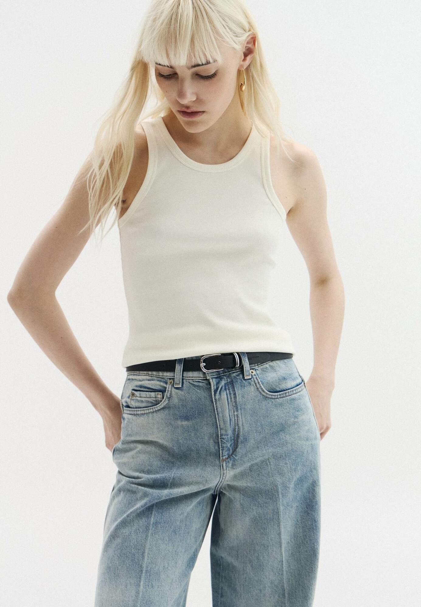 Ремень KARL LAGERFELD JEANS для женщин, размер 85, черный — фото 1