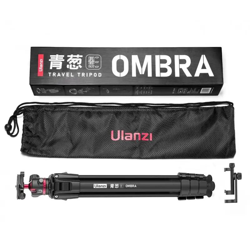 Профессиональный алюминиевый штатив Ulanzi OMBRA 1,5 м Черный, Black