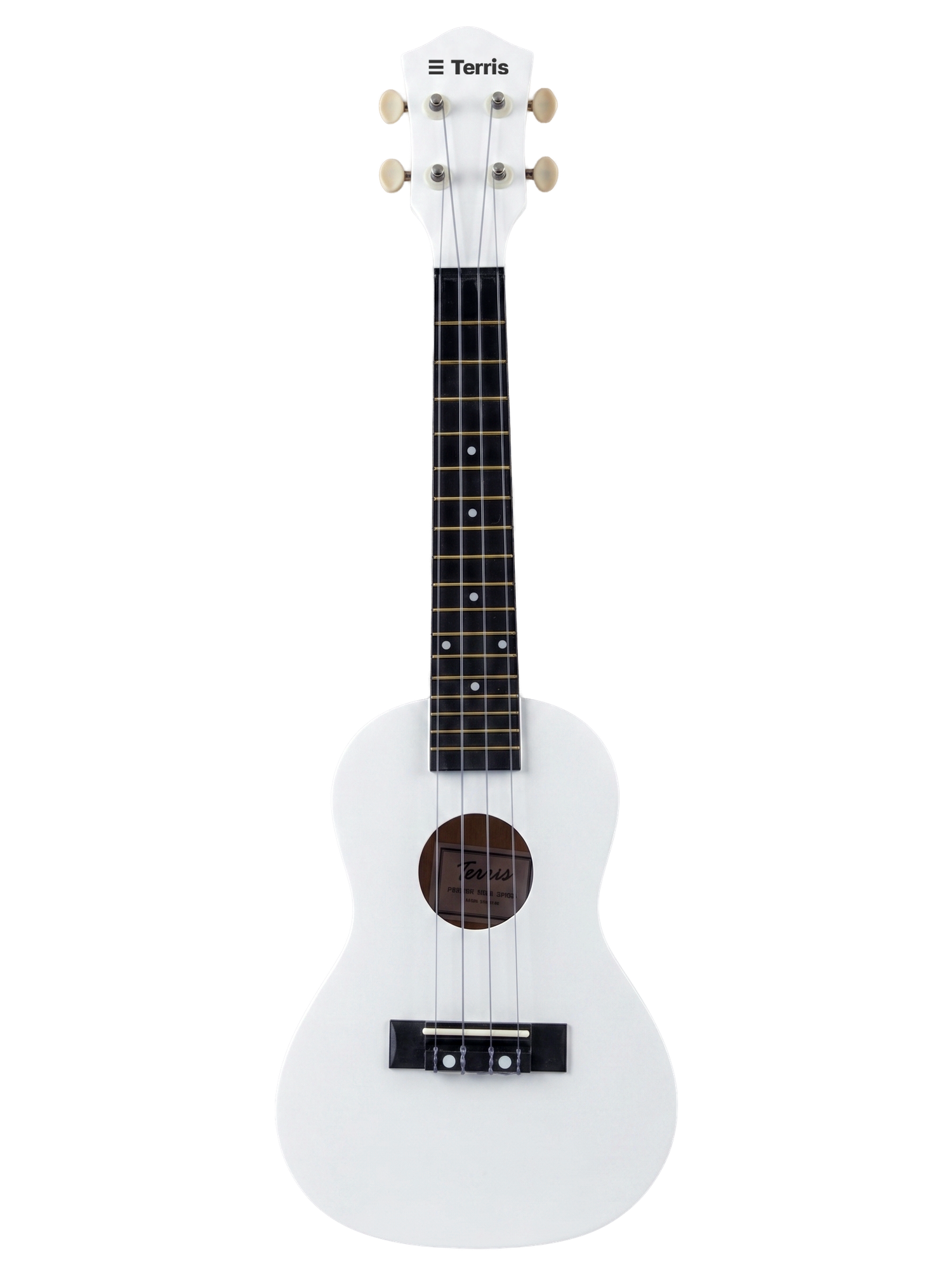 TERRIS PLUC-23 WH - укулеле концерт, верхняя дека липа, корпус пластик, цвет белый
