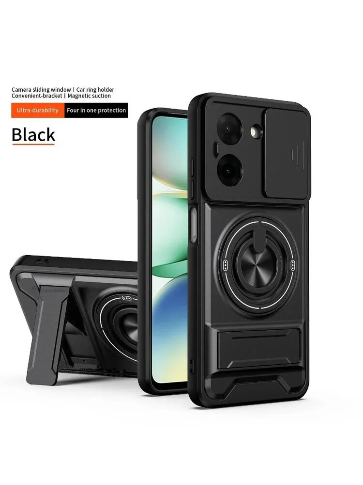 Роскошный прочный Armor PC + TPU Case для Xiaomi Poco X8 Pro Slide Camera Enhanced противоударная крышка