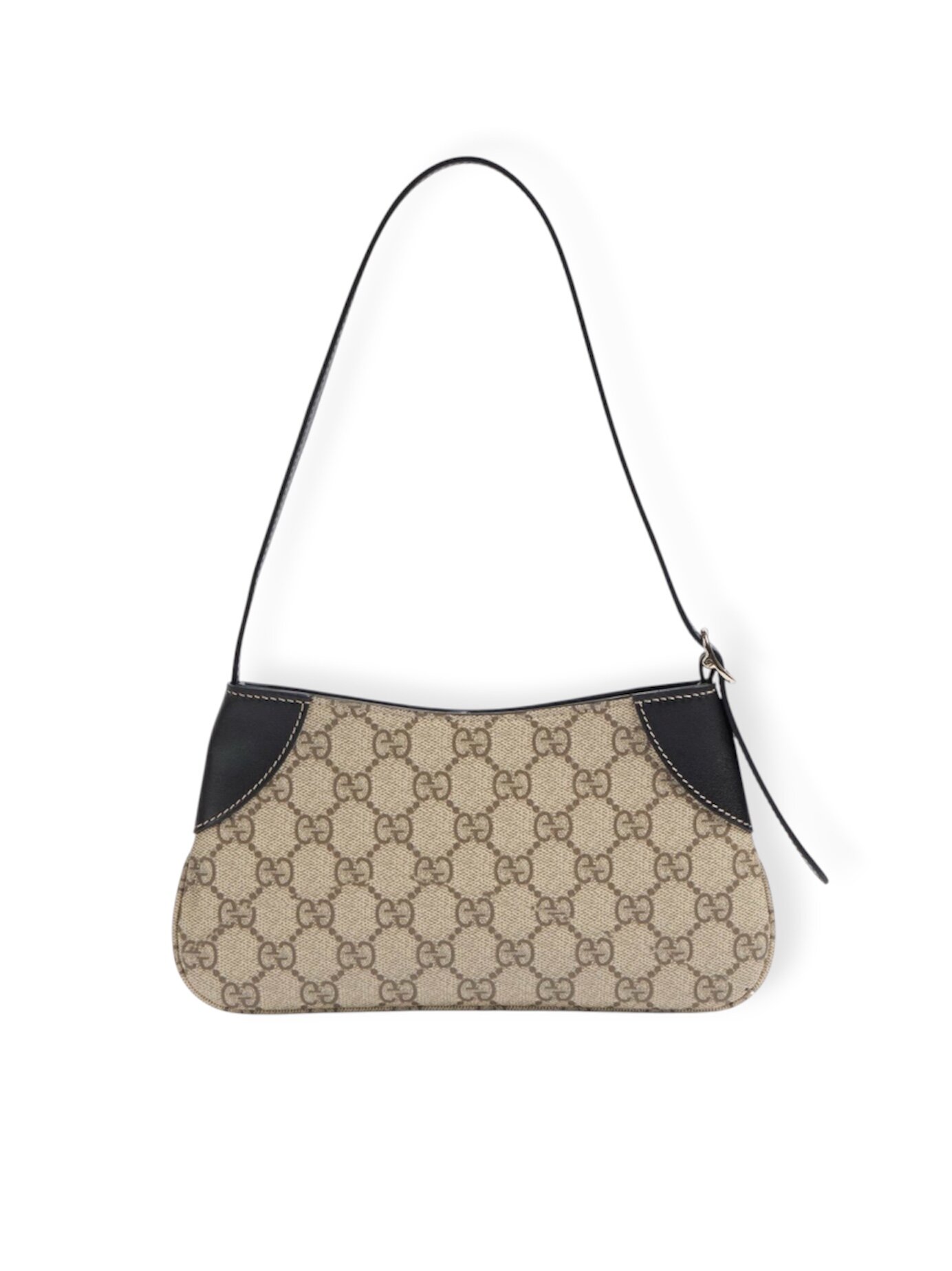 Сумка GUCCI GG Emblem Canvas, бежевый, черный — фото 1
