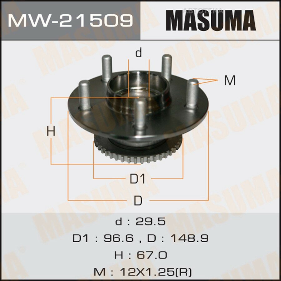 Ступица колеса NISSAN PRIMERA(P12) зад. с АВС MASUMA MW21509