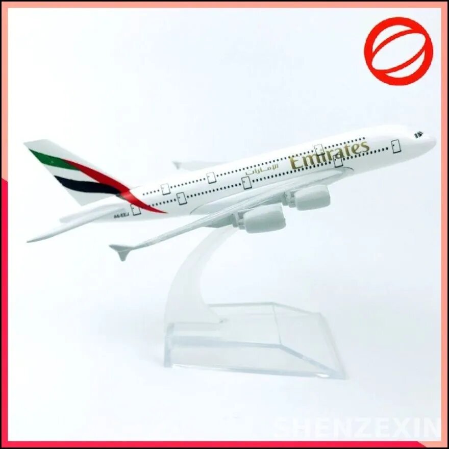 Металлическая Модель Самолета, Аэробус 380 Emirates