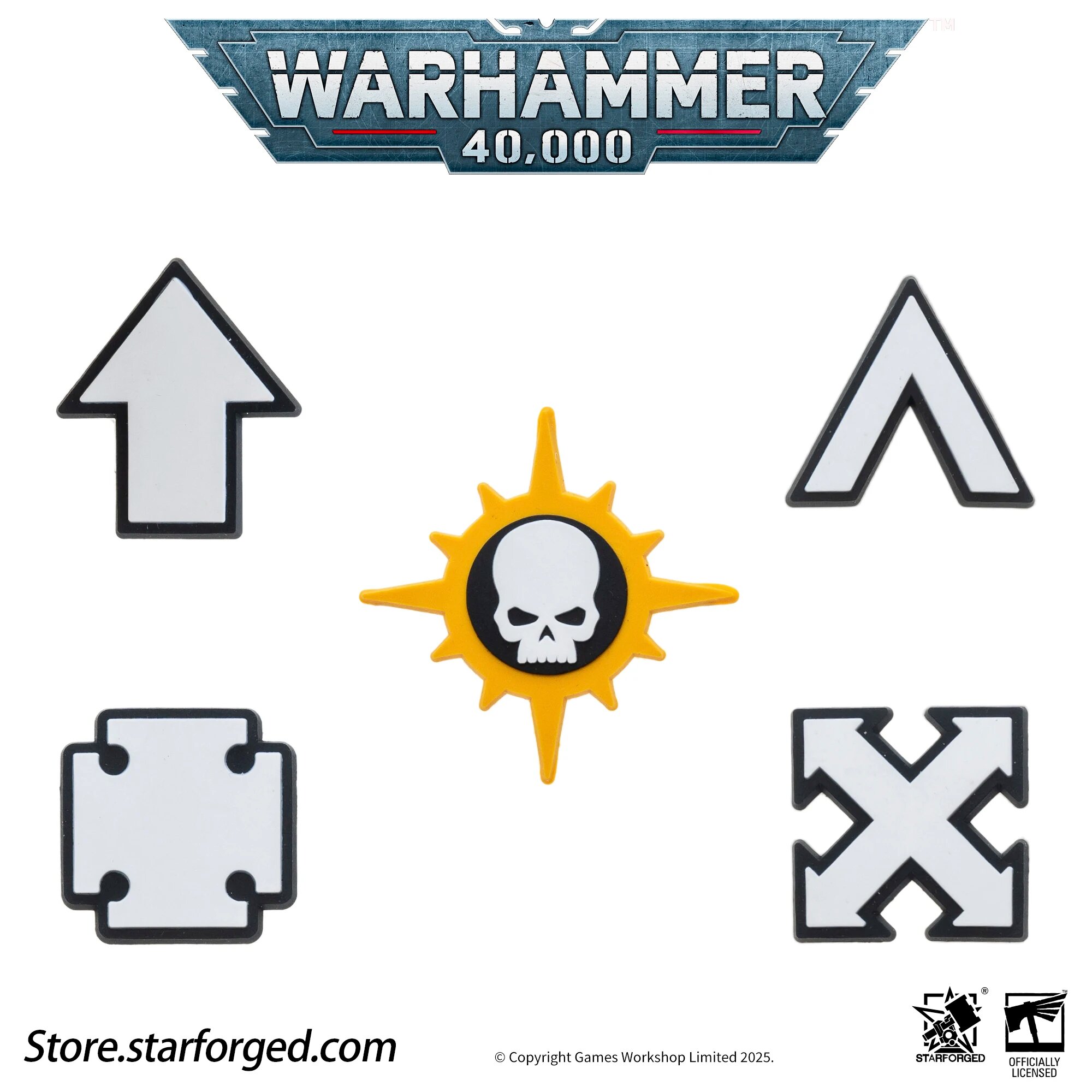 Набор патчей Starforged Warhammer 40K Defenders of Terra Honor Серый, Tactical Insignia