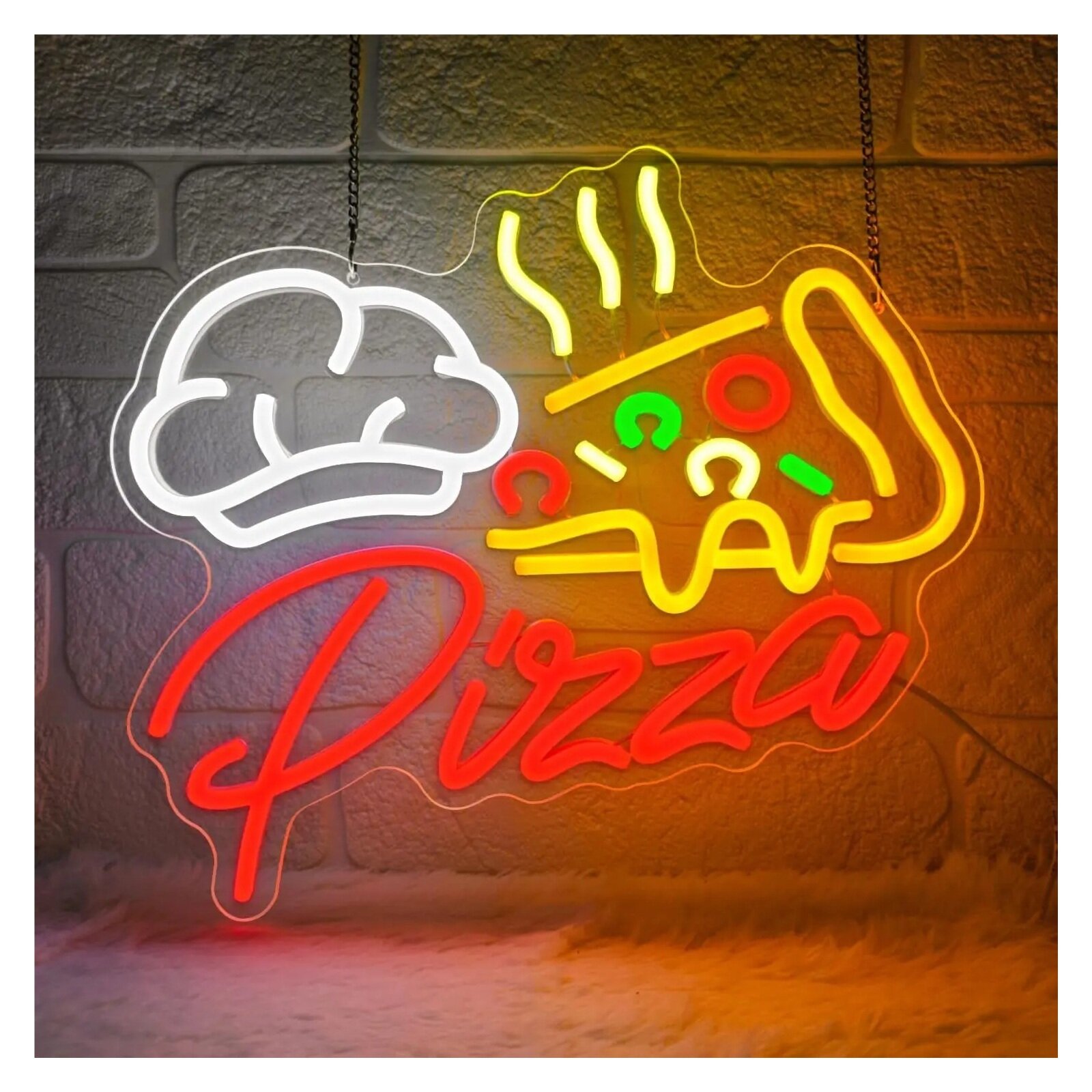 Неоновая Вывеска Pizza 44.5x39.5cm