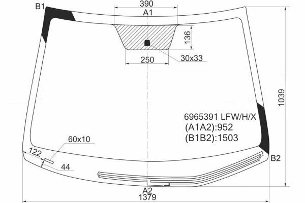 Автостекло WS4148GB HZ на HYUNDAI ACCENT IV/SOLARI