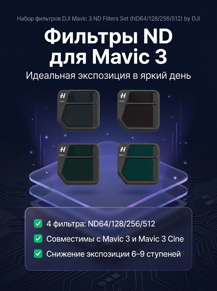 Набор фильтров DJI Mavic 3 ND Filters Set (ND64/128/256/512)