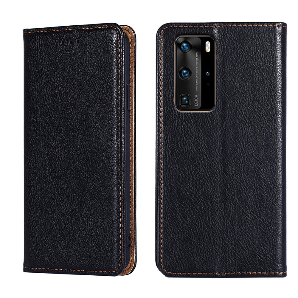 Чехол-книжка MyPads для Huawei P40 Pro / Хуавей P40 Про,(черный)
