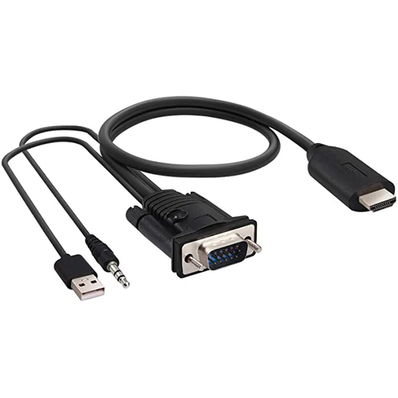 VGA-HDMI адаптер с аудио 3,5 мм 1080P