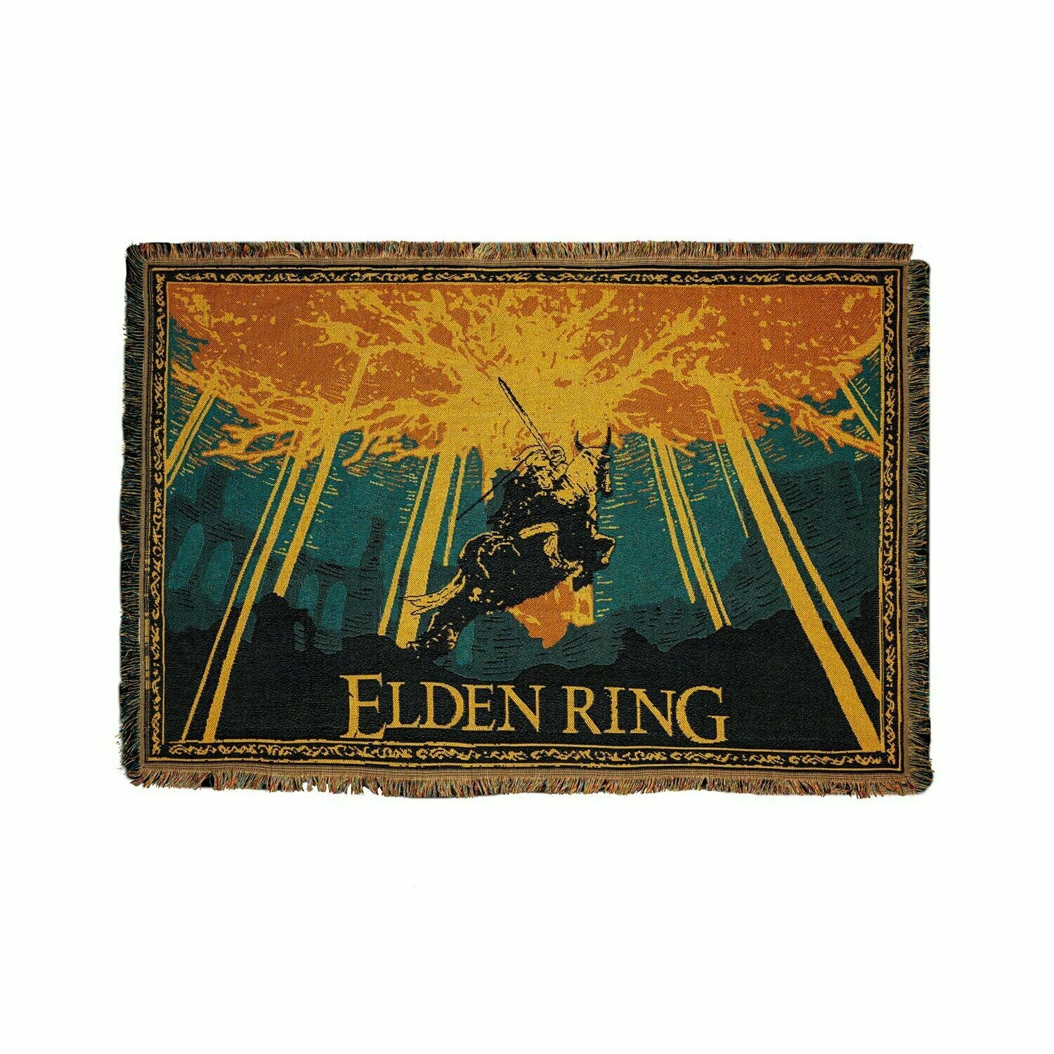 Гобелен "Сияние Золотого древа" (Elden Ring) 100×150 см, коллекционный игровой мерч