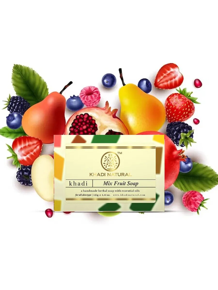 Мыло Кхади Фруктовый Микс Mix Fruit Soap 125гр