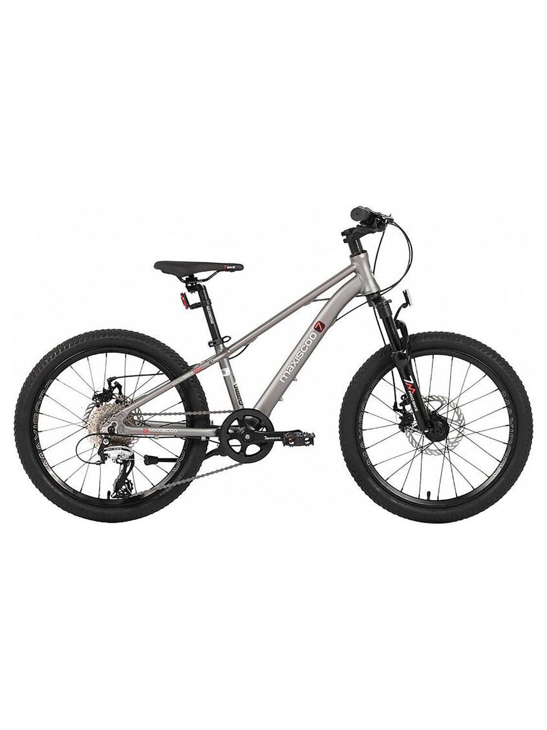 Велосипед Maxiscoo 7BIKE 20 2026 Серый, для детей