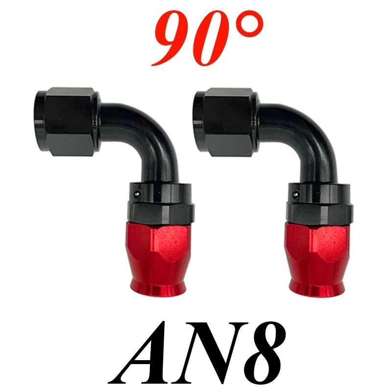 2x AN8 90° фитинг для топливного шланга