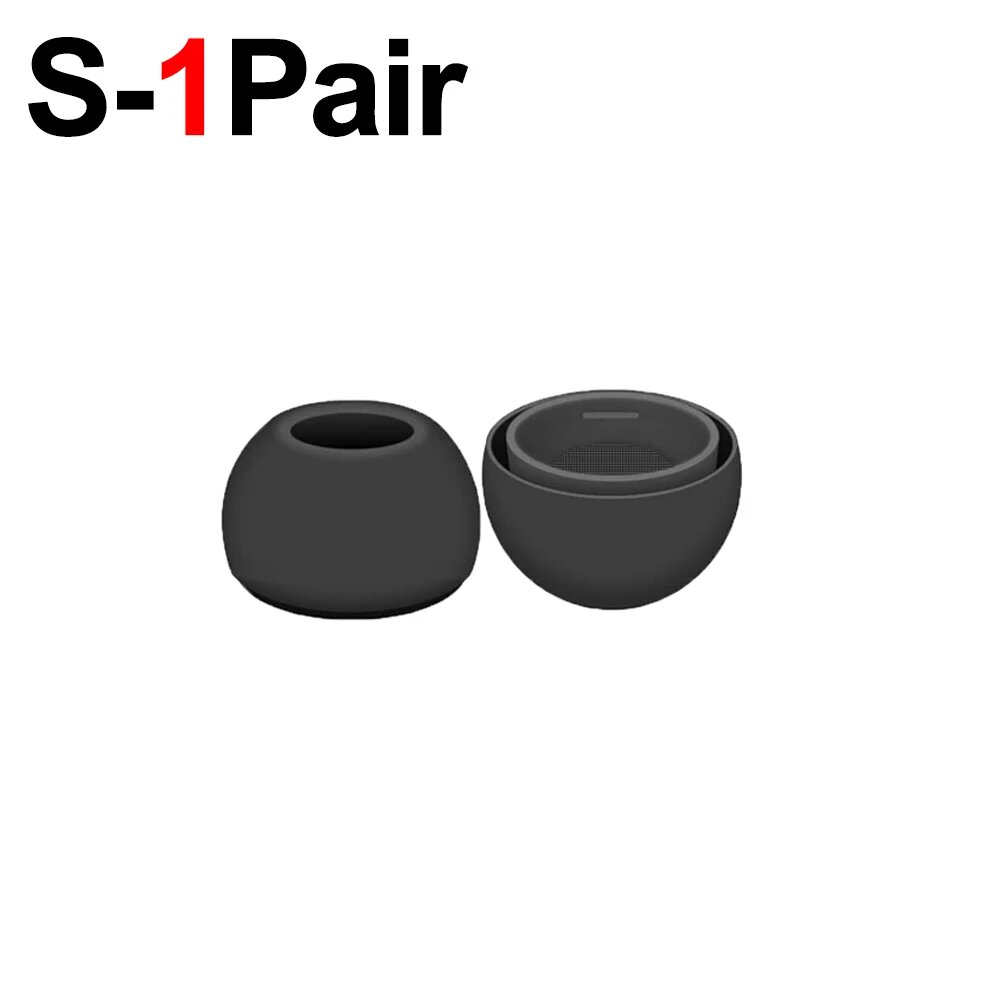 Мягкие силиконовые насадки для AirPods Pro 3-го 2-го 1-го Черный, for AirPods Pro 1 2, 1X Black-S