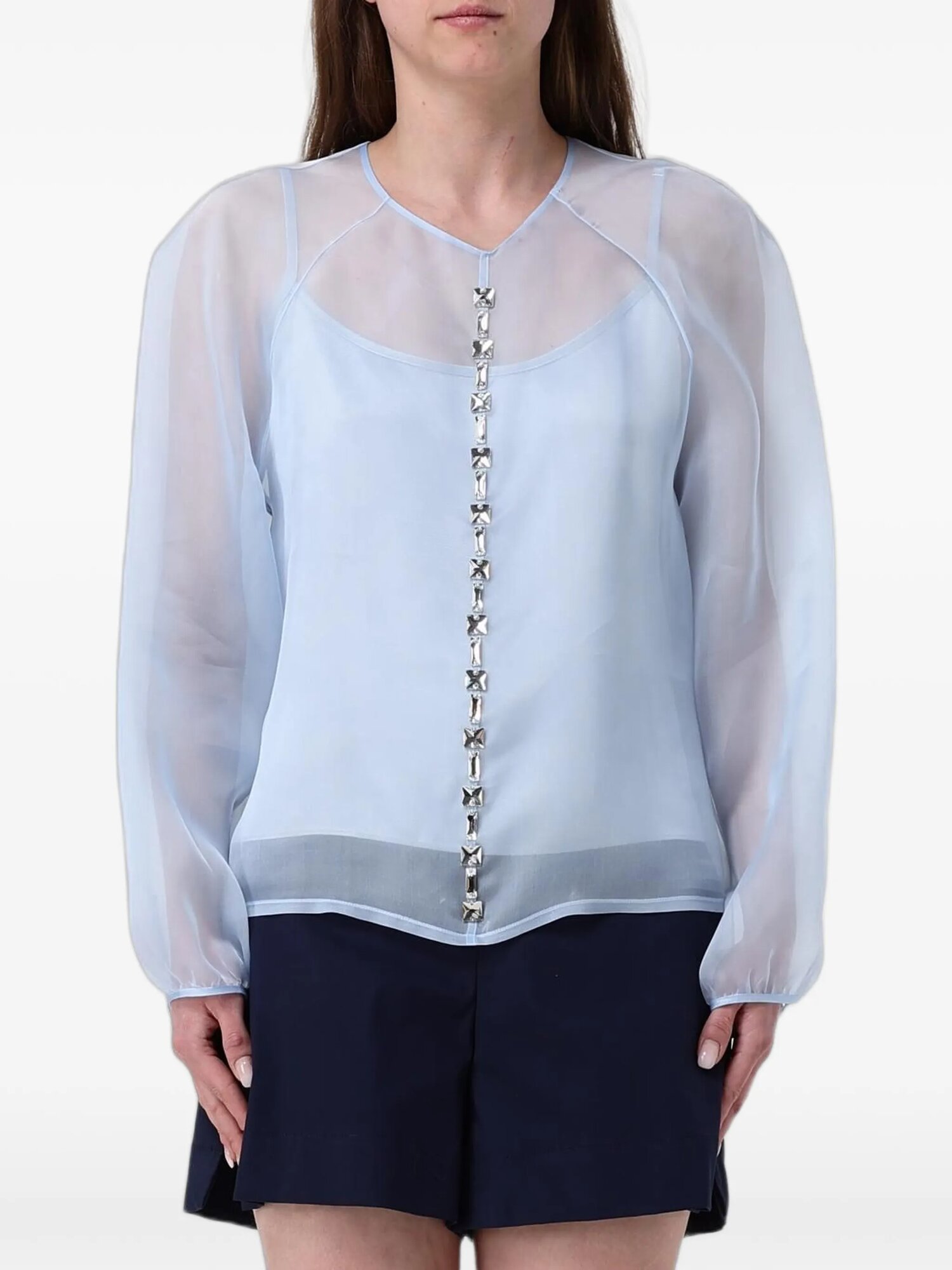 Блуза Strass-embellished blouse
