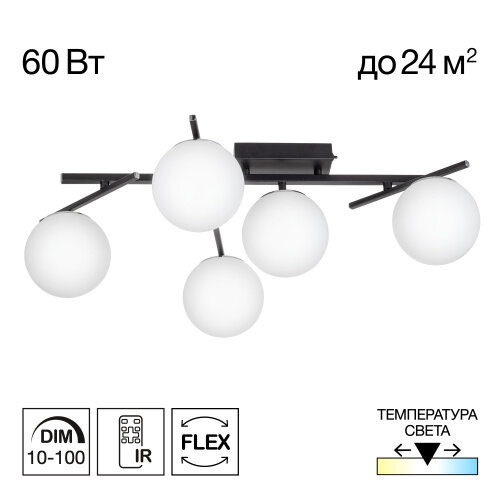 Люстра Поворотная Citilux DORSY CL223152 LED Черный, Металл / Ситилюкс.