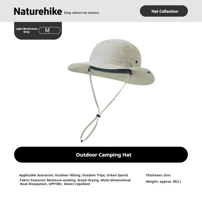 Naturehike кепка для походов светло-серая Gray-M