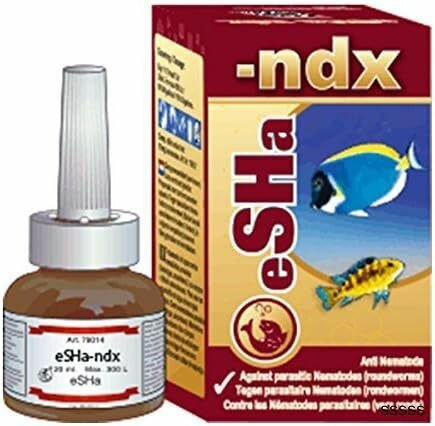ESHa NDX Anti Parasite Treatment средство от круглых червей для аквариумных рыб, пресная и морская вода, 20 мл