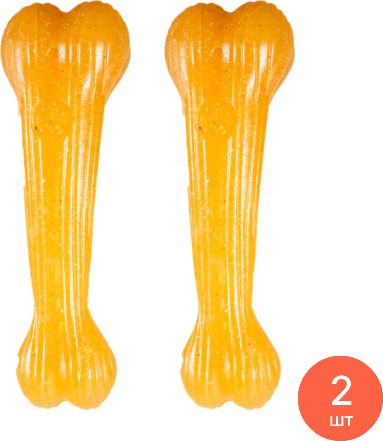 Игрушка для собак Indigo / Индиго Кость N 12, с древесным волокном, размером 12х4см / зоотовары для животных (комплект из 2 шт)