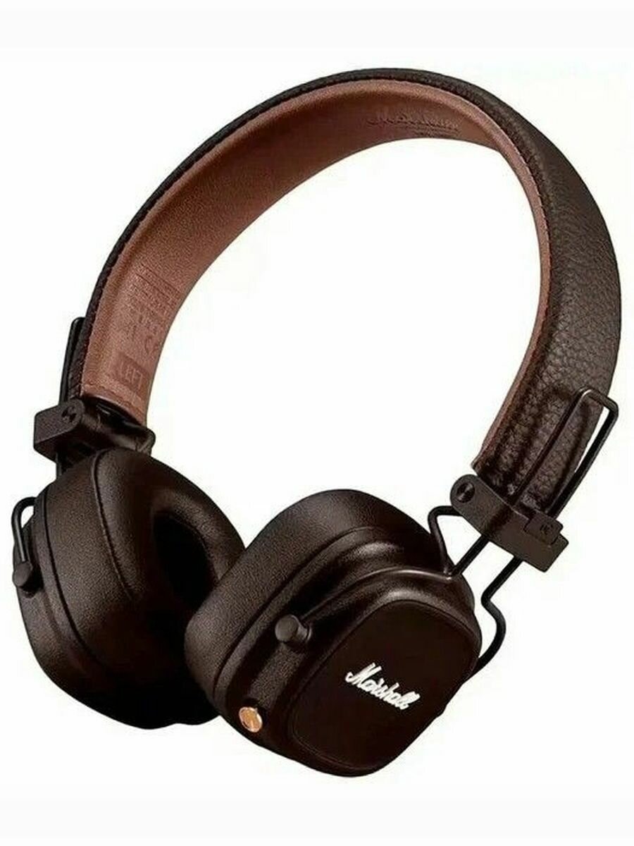 Наушники беспроводные с микрофоном, Bluetooth, 3.5 мм, USB Type-C, коричневый, темно-коричневый