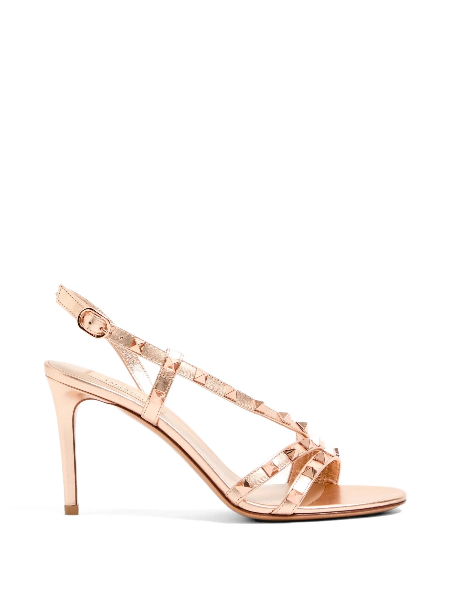 Босоножки Rockstud sandals in laminated nappa 85mm