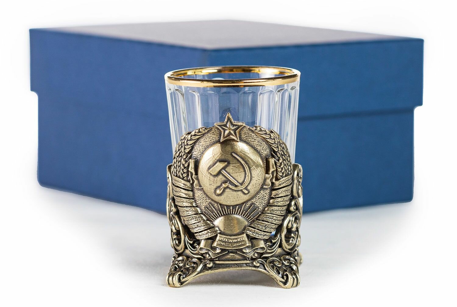 Стопка "СССР" в подарочной коробке. Ручное литье Россия.