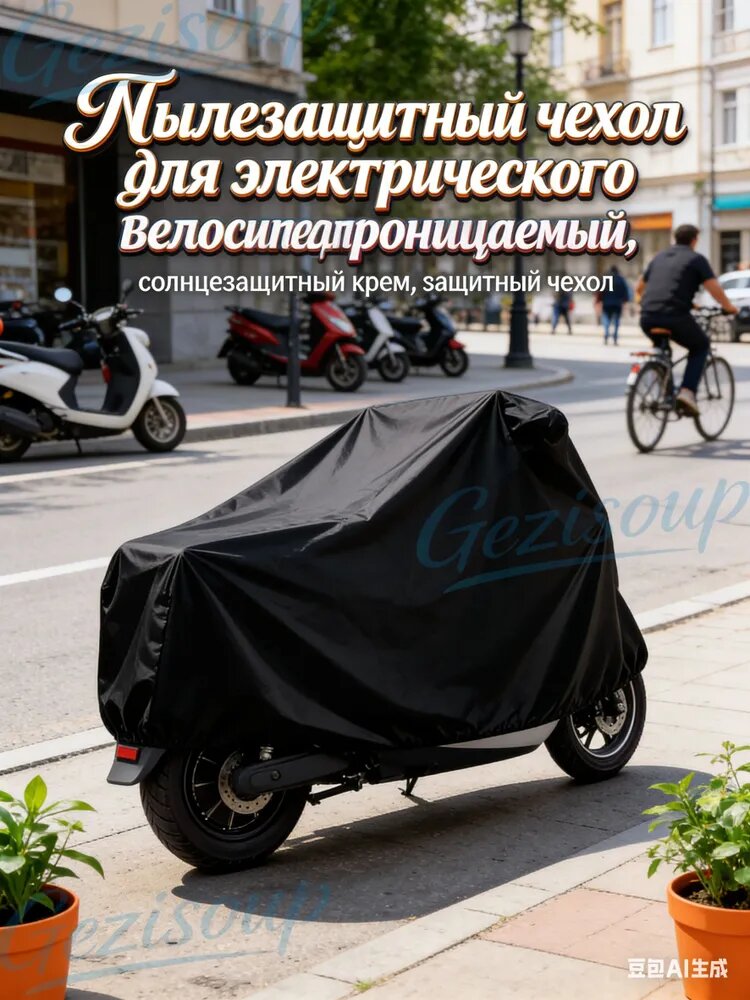 Защитный чехол для электровелосипеда водонепроницаемый пылезащитный экран, солнцезащита и защита от дождя, для улицы и дома