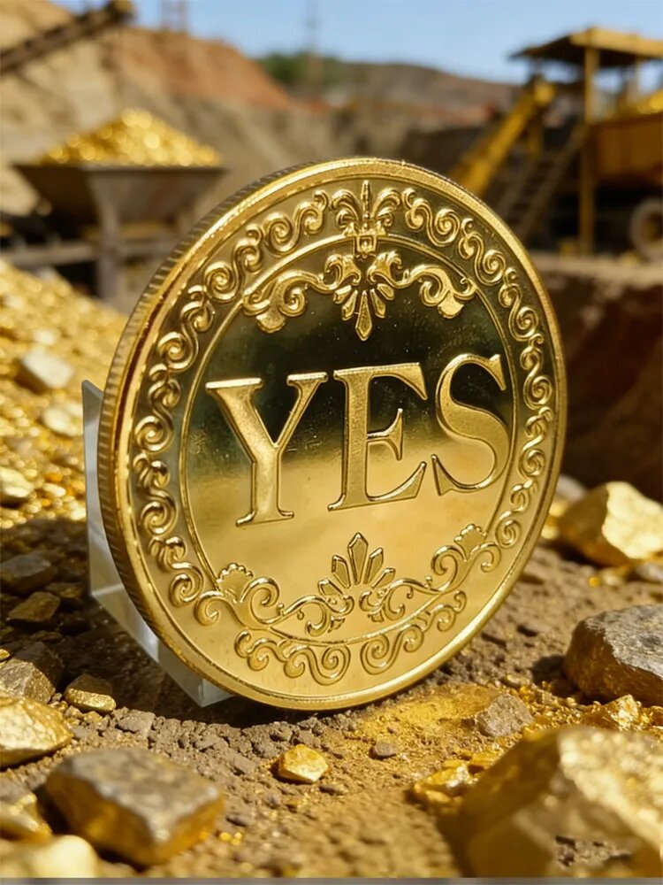 Ретро-стиль двусторонняя монета YES/NO классическая металлическая монета удачи