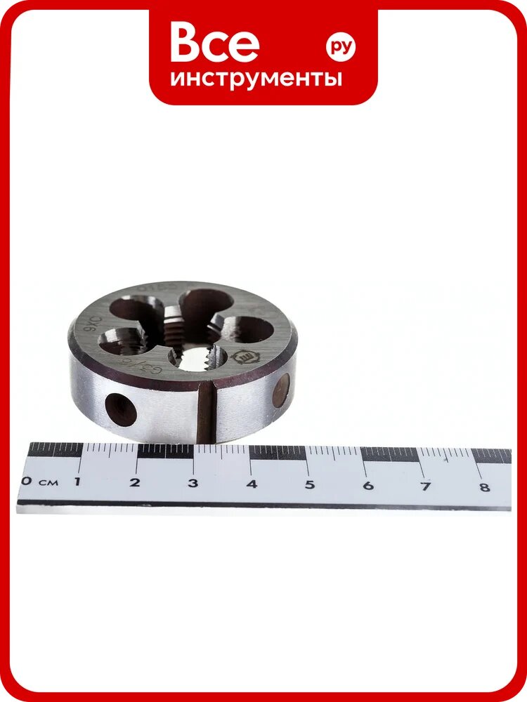 Плашка ООО "ТМТ ГРУПП" трубная цилиндрическая G 3/8" 9ХС 57997, нарезания наружной резьбы