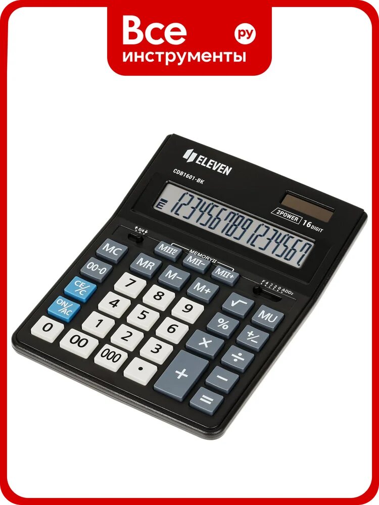 Настольный калькулятор Eleven Business Line 16 разрядов CDB1601-BK