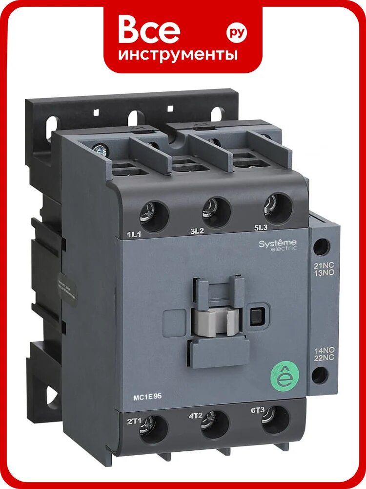 Контактор Systeme Electric MC1E 3п 80А кат. 220В/230В AC 1НО+1НЗ SE MC1E80M7