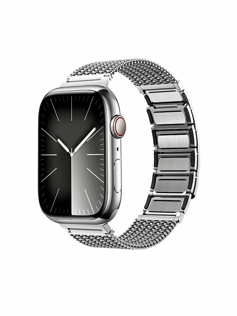Мужские ремни из нержавеющей стали для Apple Watch 10 11 46 мм ultra 49 мм Магнитный браслет для Iwatch 9 8 45 мм 44 мм