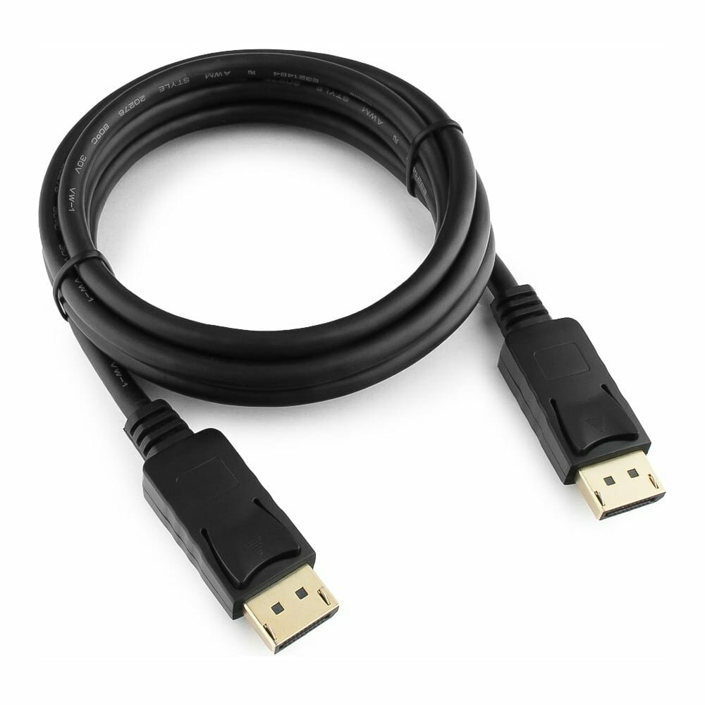 Кабель Cablexpert DisplayPort, 1.8м, 20M/20M, пакет, черный экран CC-DP-6 — фото 1