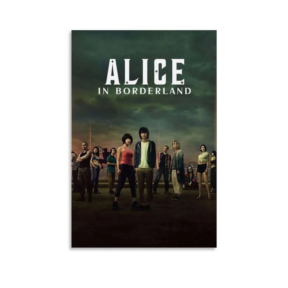 JURYEYRBGT Плакат "Плакаты Alice in Borderland, Эстетическое настенное, искусство Холст, Unframe-style-9, 16x24inch(40x60cm)", 60 см х 40 см