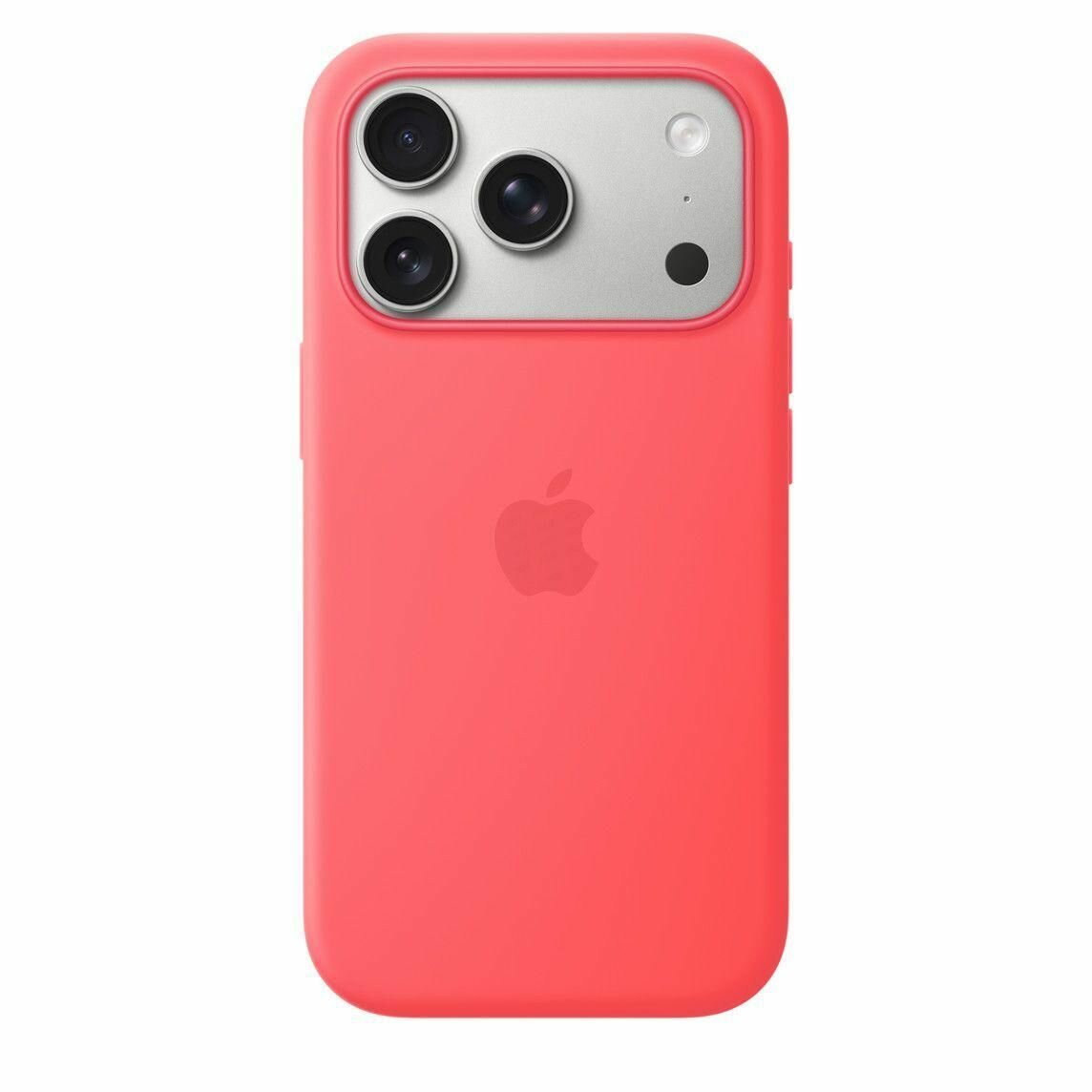 Силиконовый чехол на iPhone 17 Pro Max, Silicone Case with MagSafe / коралловый (Bright Guava)