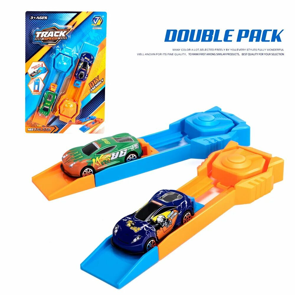 Мини металлическая гоночная трасса Double Pack