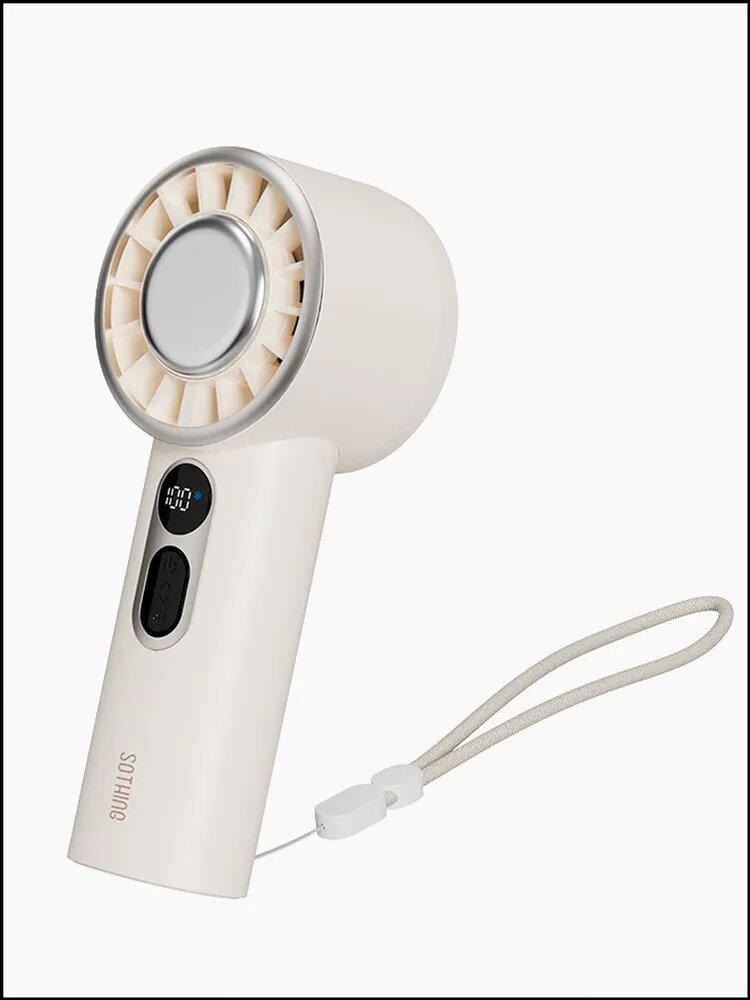 Портативный вентилятор ручной портативный с охлаждающей пластиной Sothing Cooling handheld FAN-Engine Ice (DSHJ-S-2418B), бежевый