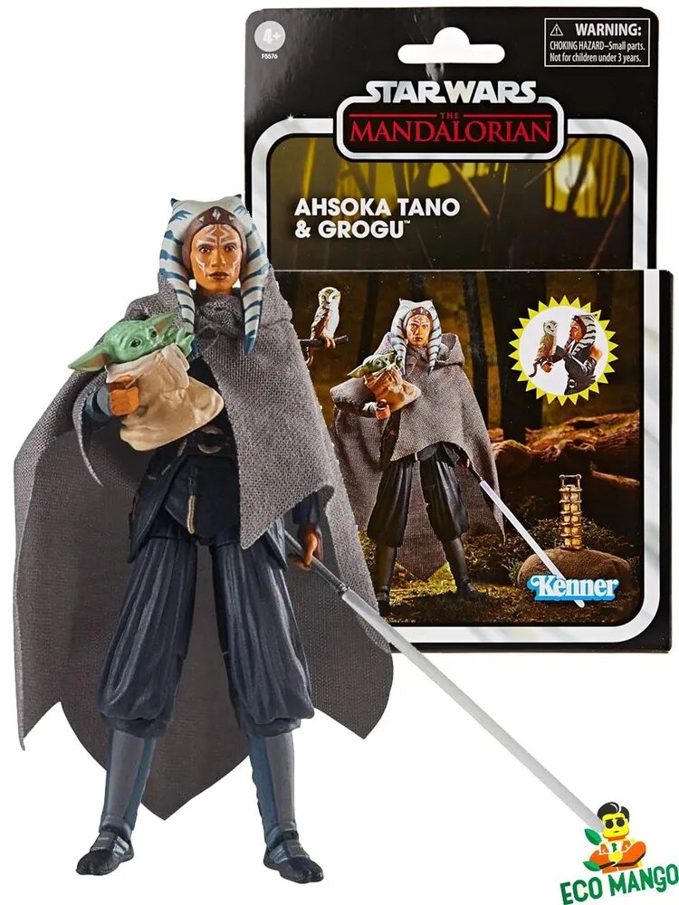 Фигурка Hasbro Star Wars, коллекция Vintage: Асока Тано и Гроу, 3,75 дюйма