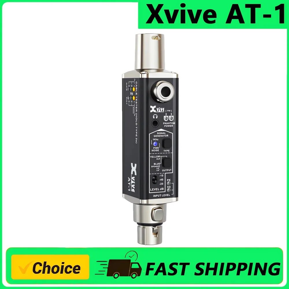 Портативный Аудиотестер Xvive AT-1: Тестер XLR-кабелей, Генератор Сигналов, Проверка Фантомного Питания