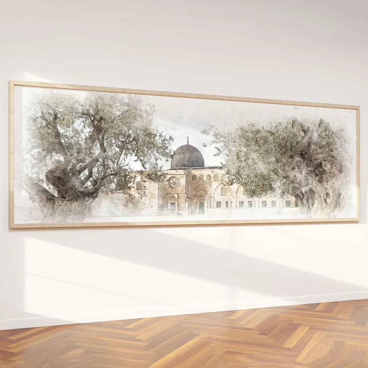 Принт на холсте "Исламская мечеть", 40x120см, VA1466-A