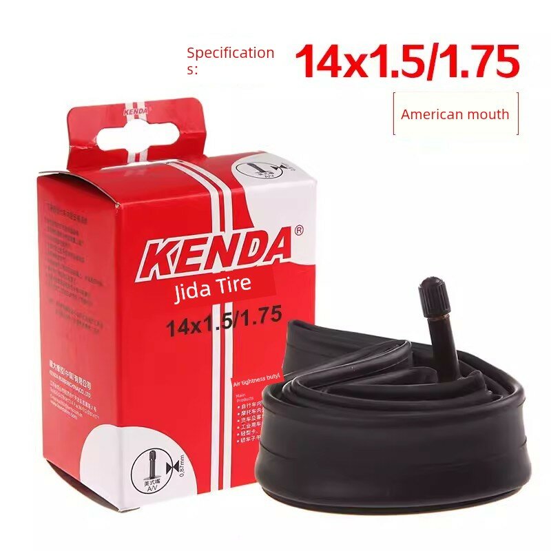 Кендa детская велосипедная камера 14x1.5/1.75 дюйма, американский клапан, для малых колес, 35.56x3.81/4.45 см, 1 шт