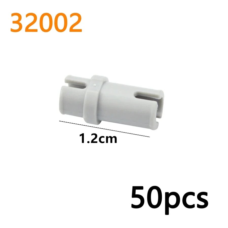 Белые ледо Technic Bolts 32002-Gray, 50 шт