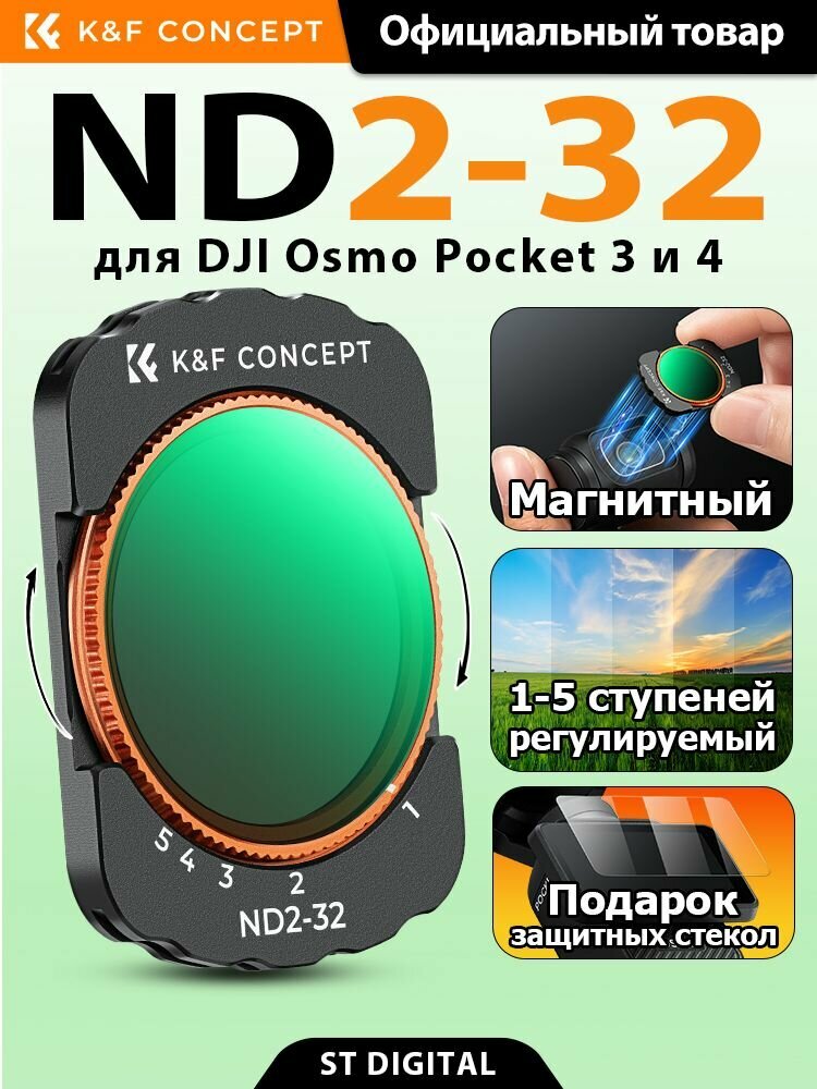 K&F CONCEPT Нейтральный (ND) светофильтр, черный ND фильтр нейтральный фильтр
