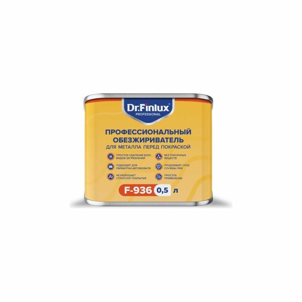 Профессиональный обезжириватель для металла Finlux Dr. F–936 0.5 л 4603783202041