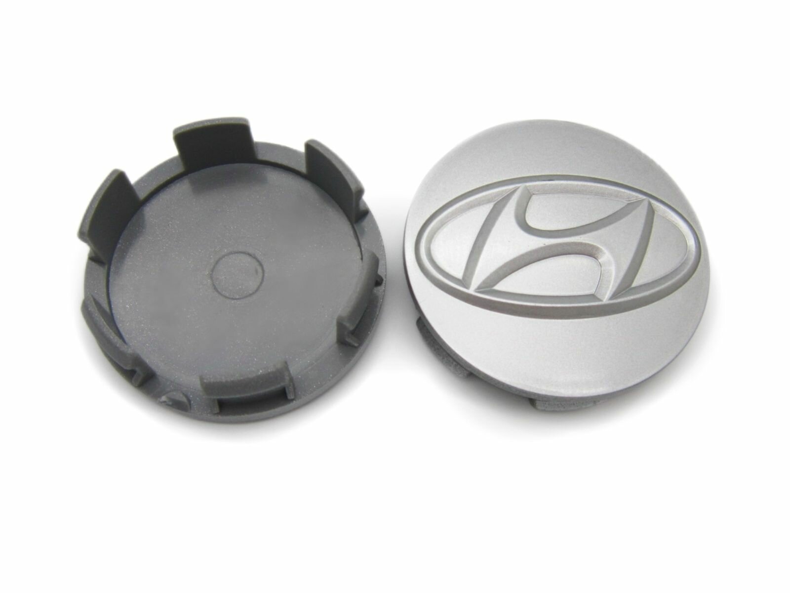 Колпачок, заглушка для литого диска СКАД Hyundai silver, 56/51/12 мм, 1 шт.