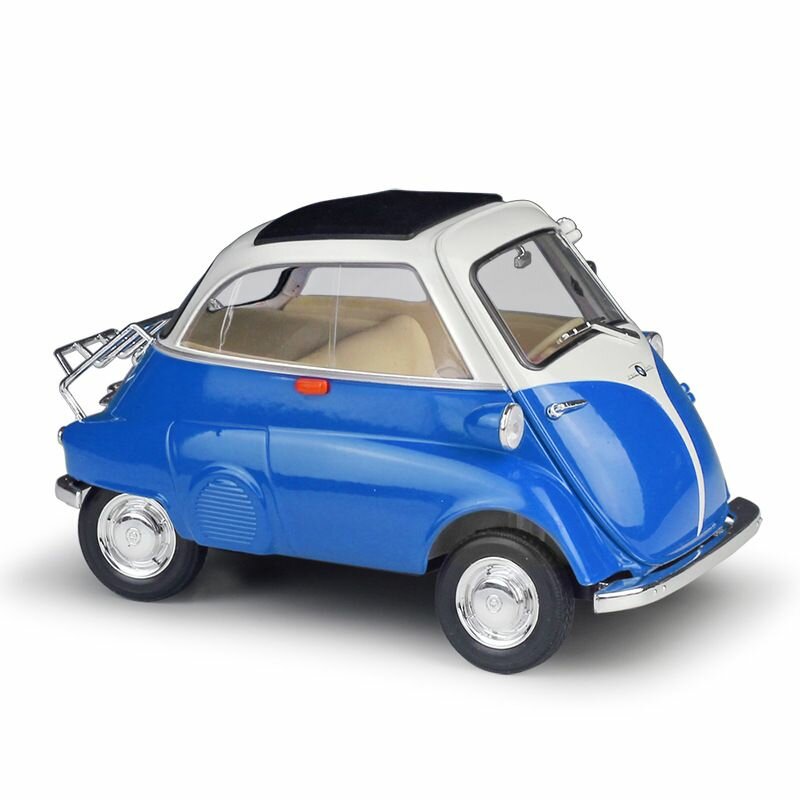 WELLY 1:18 BMW Isetta Colorful Alloy Car Model, Коллекционная модель машины для взрослых, Игрушечный автомобиль с звуковыми и световыми эффектами для детей