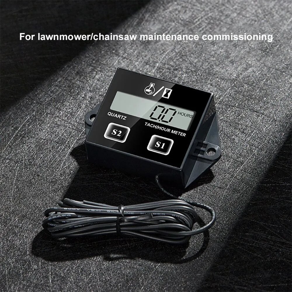 Аксессуары для судов, Тахометр TACH/HOUR METER, Черный, ABS пластик