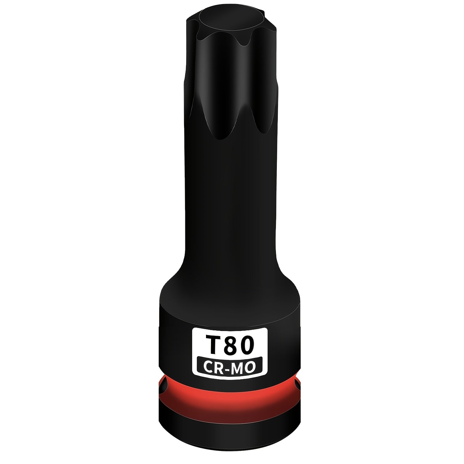 Торкс бит-головка T80, 1/2" привод, ударная, 6-гранная, 3 дюйма, Cr-Mo сталь, для электрических трещоточных ключей